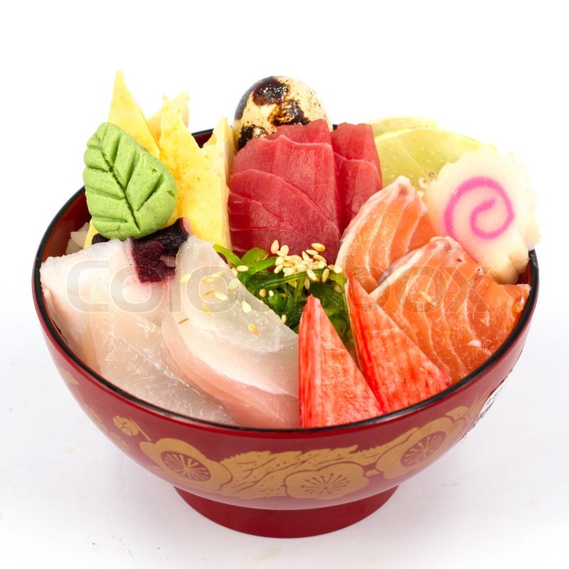 Sashimi with rice | Stock image | Colourbox