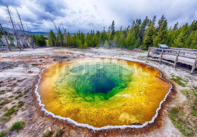 Inside Morning Glory Pool