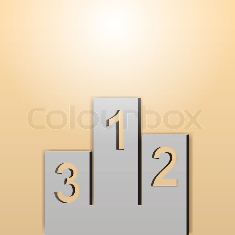 Winner podium with numbers | Stock vector | Colourbox