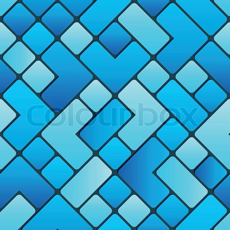 Blue tile fragment seamless background ... | Stock vector | Colourbox