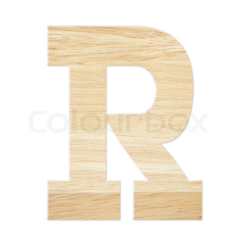 Buchstabe R aus Holz Bord | Stock Bild | Colourbox