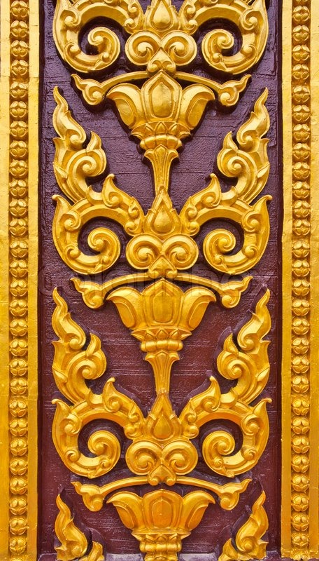 Thai art on a temple wall | Stock image | Colourbox