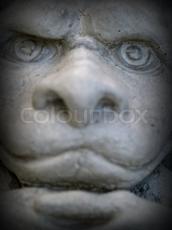 Gargoyle Statue Emphasis on Face and ... | Stock image | Colourbox