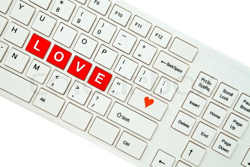 Wording Love on computer keyboard ... | Stock image | Colourbox