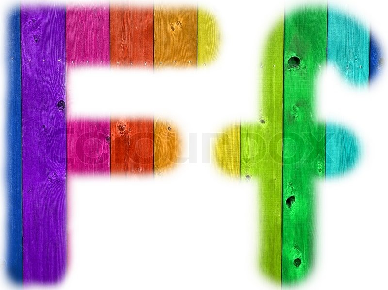 The Letter F Rainbow Background | Stock image | Colourbox