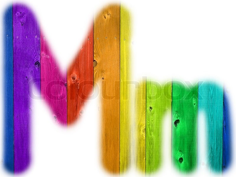 The Letter M In Rainbow