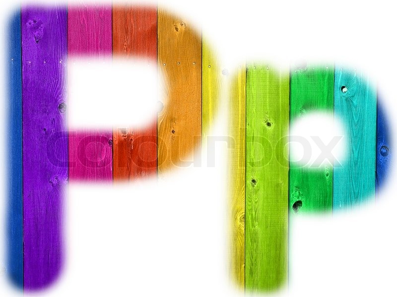 The Letter P Rainbow Background | Stock image | Colourbox