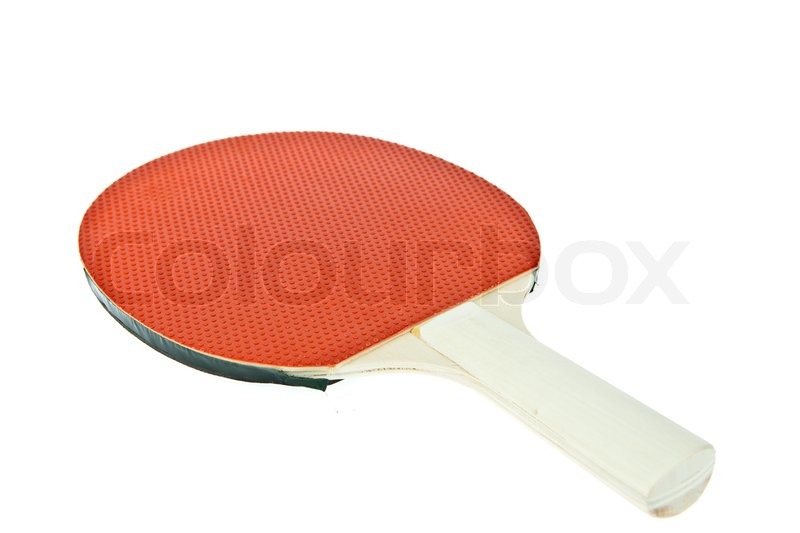 Table tennis racket isolated on white ... | Stock image | Colourbox