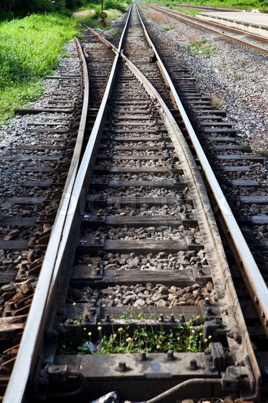 Separated Railway Track | Stock image | Colourbox
