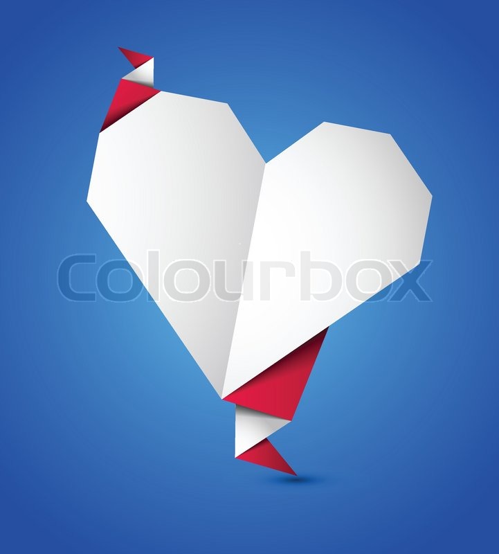 Vector Heart Origami