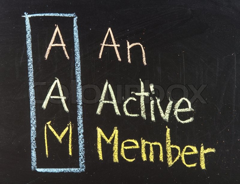 Acronym of AAM for An Active Member | Stock image | Colourbox