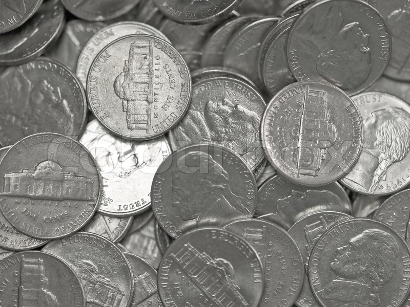 Pile of United States Coins Silver ... | Stock image | Colourbox
