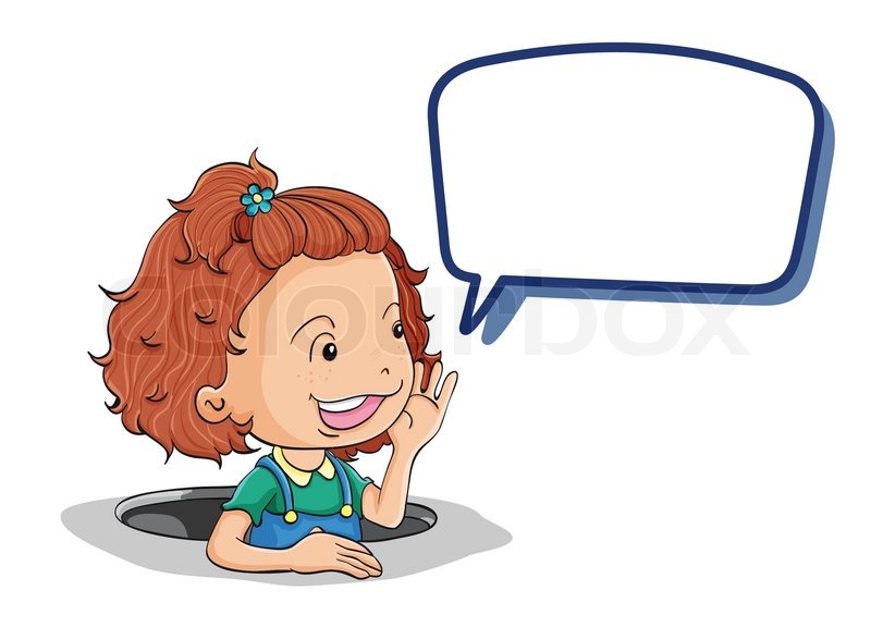 Girl with callout | Stock vector | Colourbox