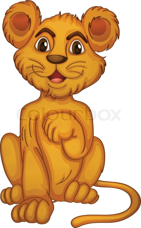 Cub on white | Stock vector | Colourbox