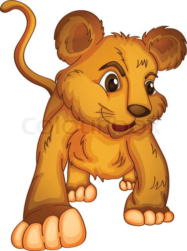 Cub on white | Stock vector | Colourbox