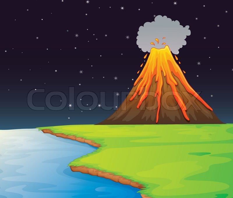 Volcano | Stock vector | Colourbox
