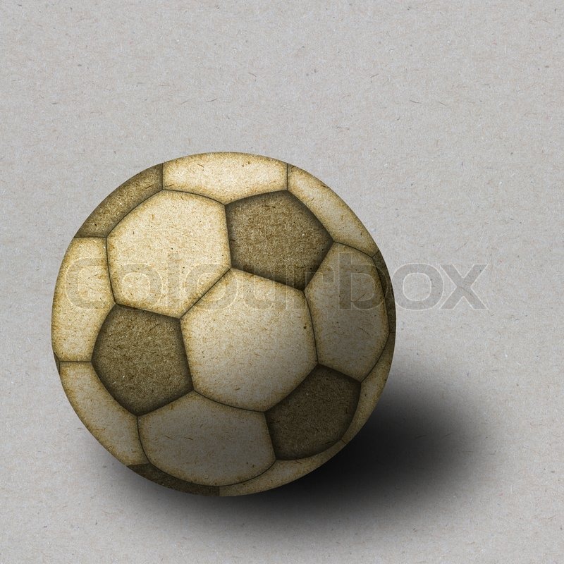 Football made by recycle paper | Stock Photo | Colourbox