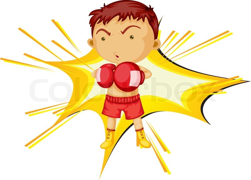 Boxing boy | Stock vector | Colourbox