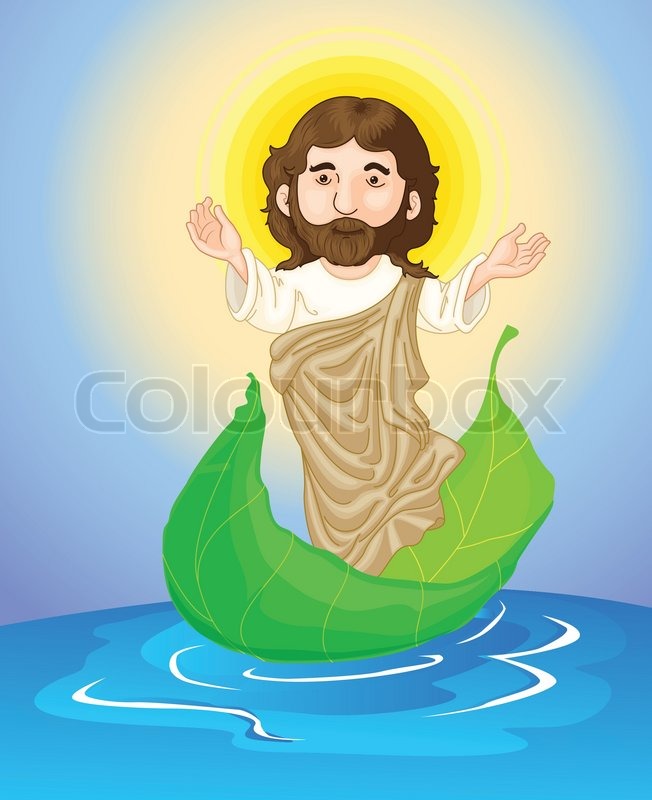 Jesus floating | Stock vector | Colourbox