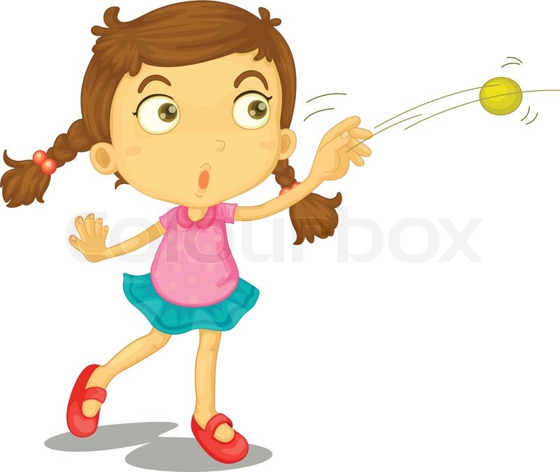 Throwing ball | Stock vector | Colourbox