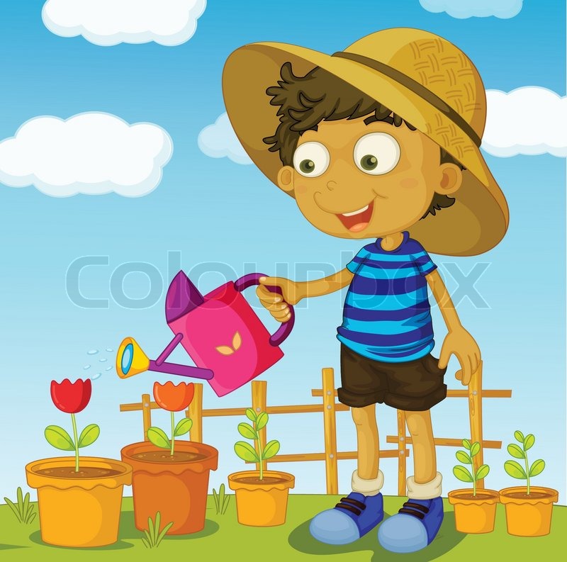 Helping at home | Stock vector | Colourbox