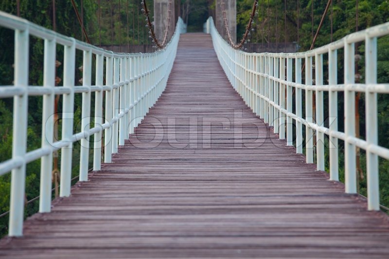 Rope walkway through | Stock image | Colourbox
