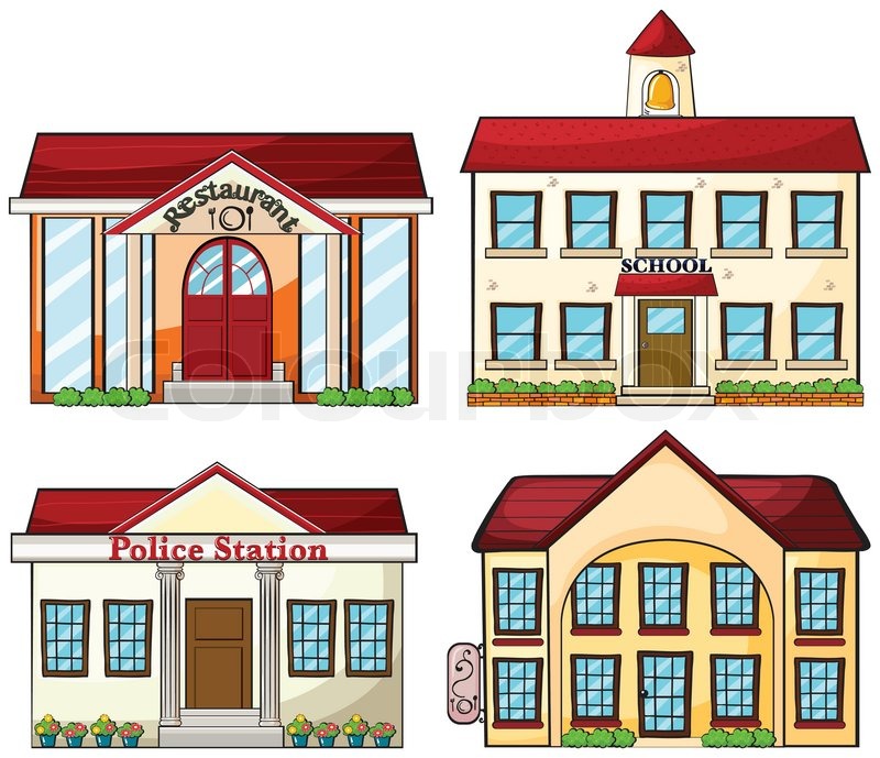 Fancy Restaurant Building Clipart
