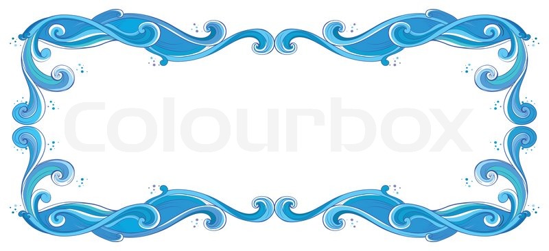 A blue unique border | Stock vector | Colourbox