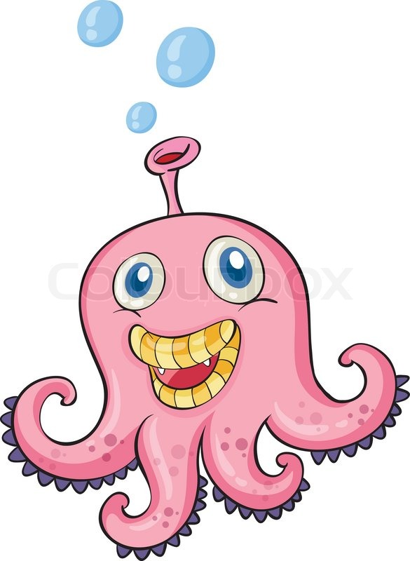 Pink octopus | Stock vector | Colourbox
