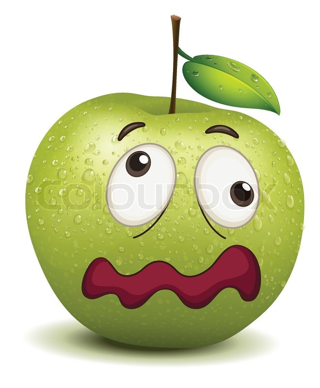 Langweilig apple smiley | Stock-Vektor | Colourbox