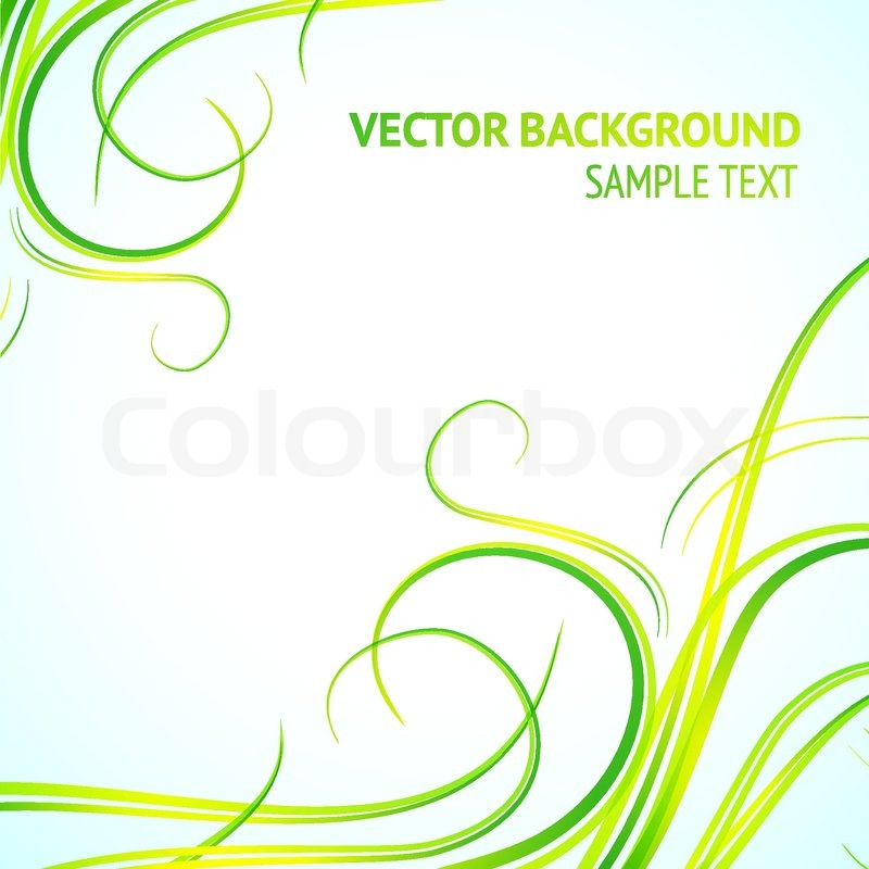 Abstract green lines | Stock vector | Colourbox