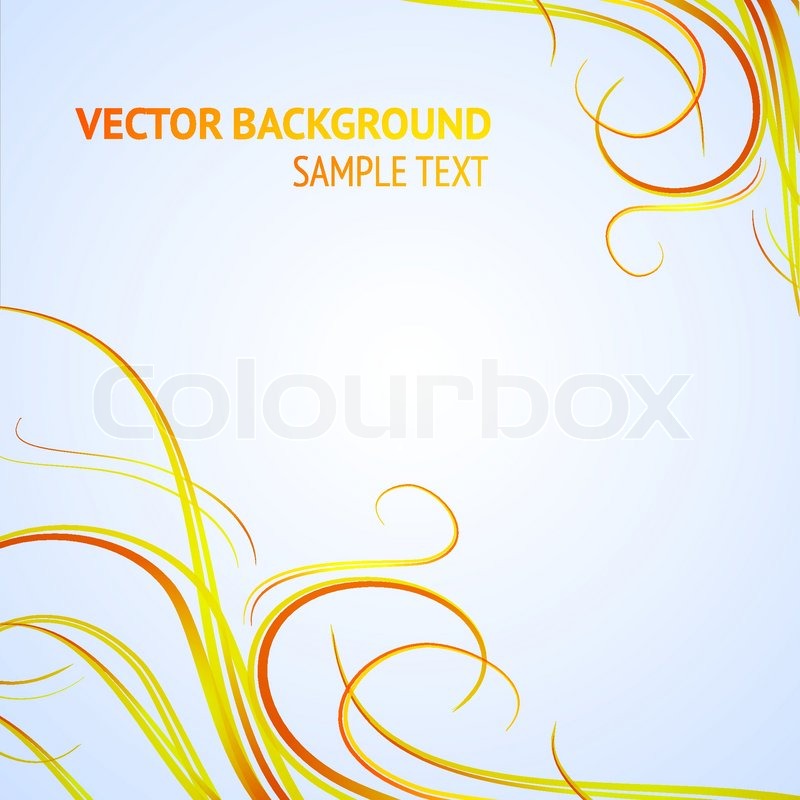 Abstract orange lines | Stock vector | Colourbox