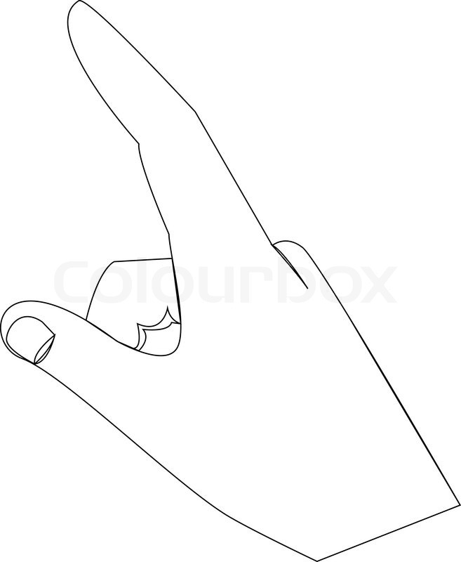 Outlined hands graphic vector eps10 | Stock vector | Colourbox