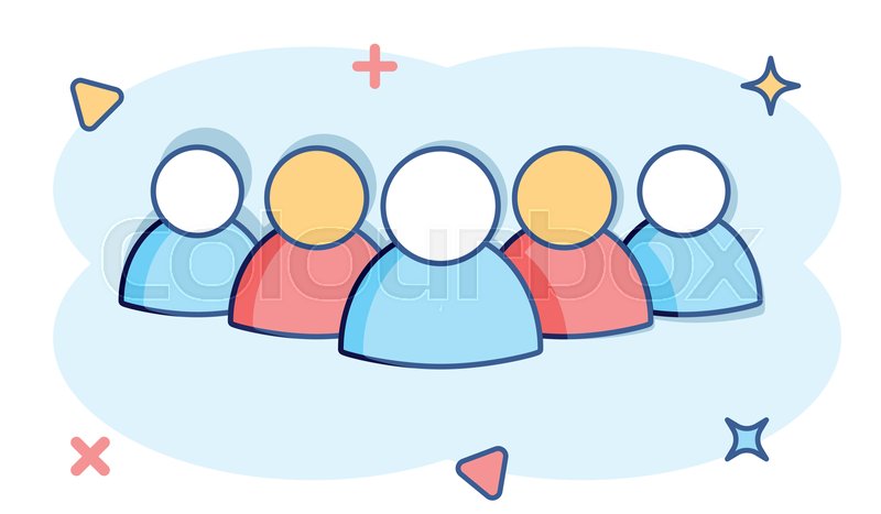 Cartoon Group Of Business People