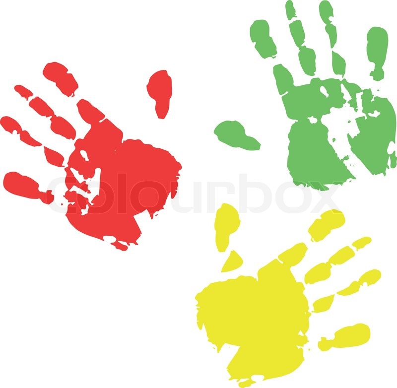 Hand Color Print | Stock vector | Colourbox