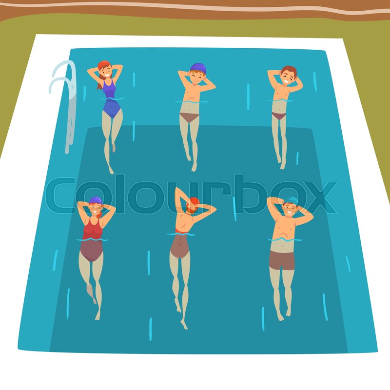 Water Aerobics Cartoon