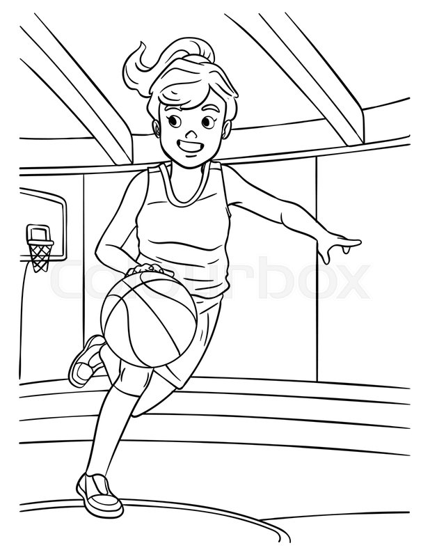Girl Running Coloring Pages