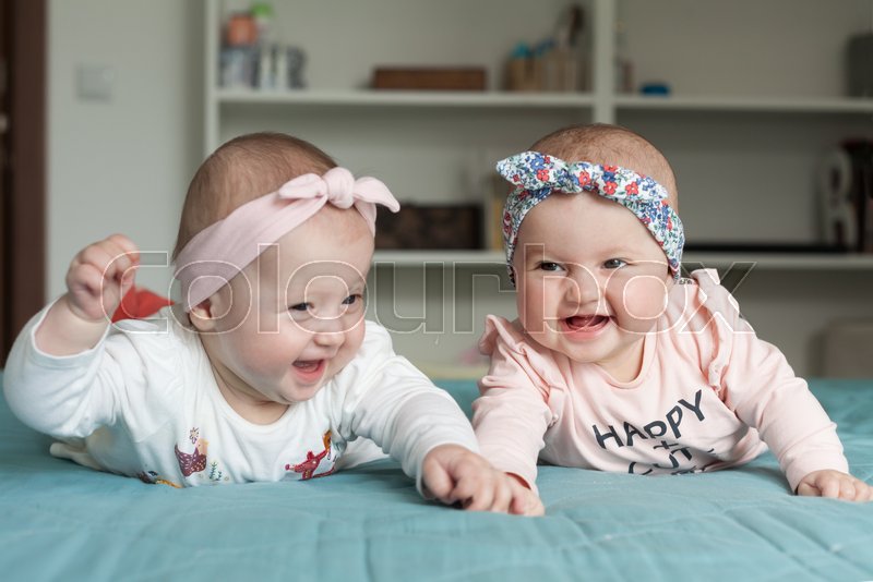 Laughing Twin Babies