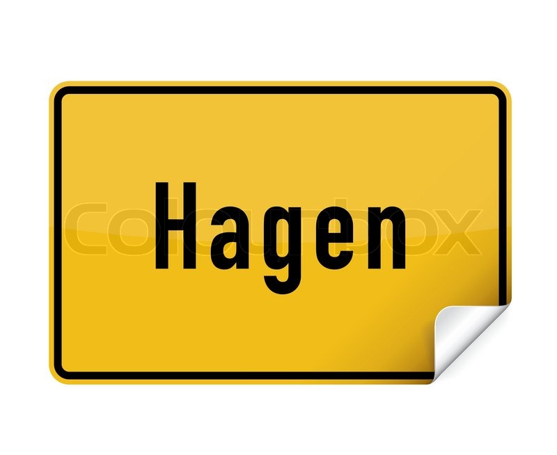 Aufkleber ortsschild - hagen | Stock-Vektor | Colourbox