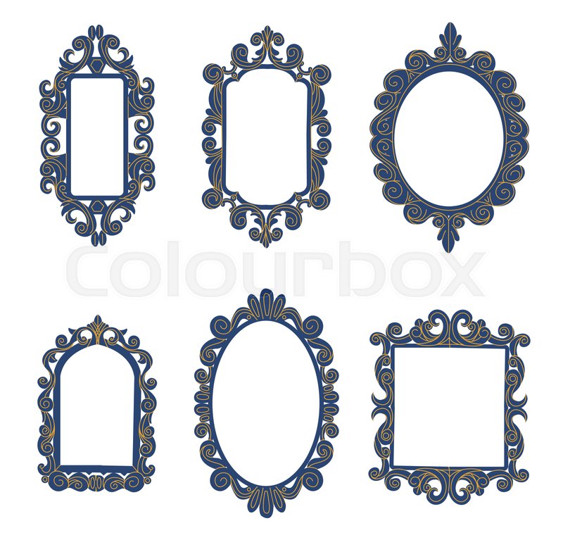 Vintage Mirror Frame Vector