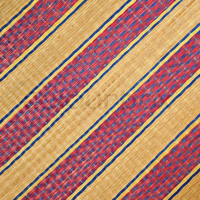 Colorful reed mat texture background | Stock image | Colourbox