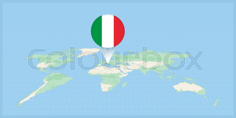 Italy Flag Map
