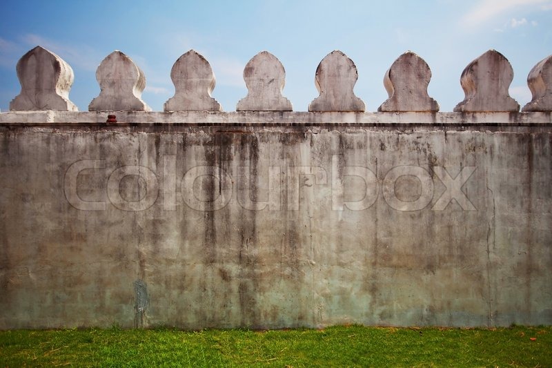 Wall on the fields | Stock image | Colourbox