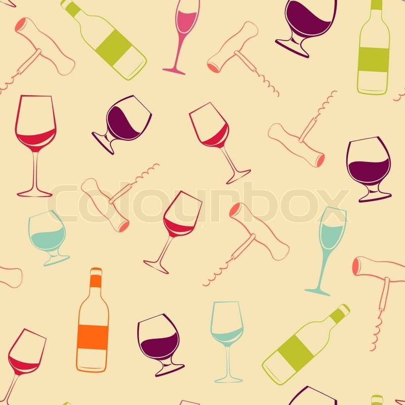Wine pattern | Stock vector | Colourbox