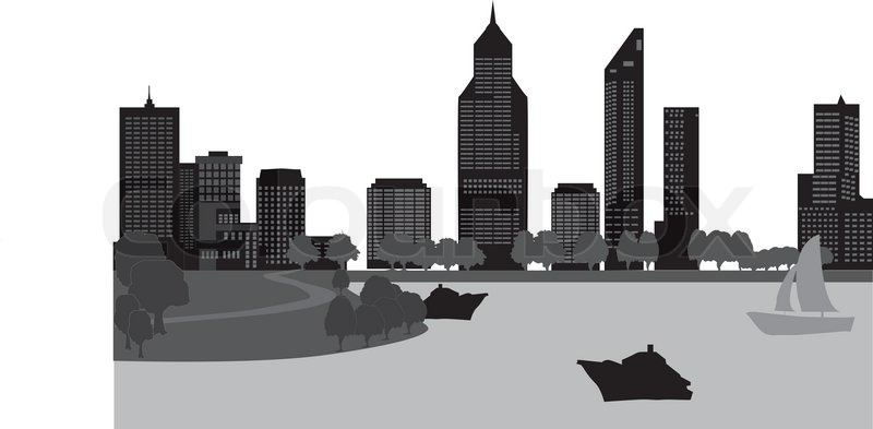 Perth australia skyline | Stock Vector | Colourbox
