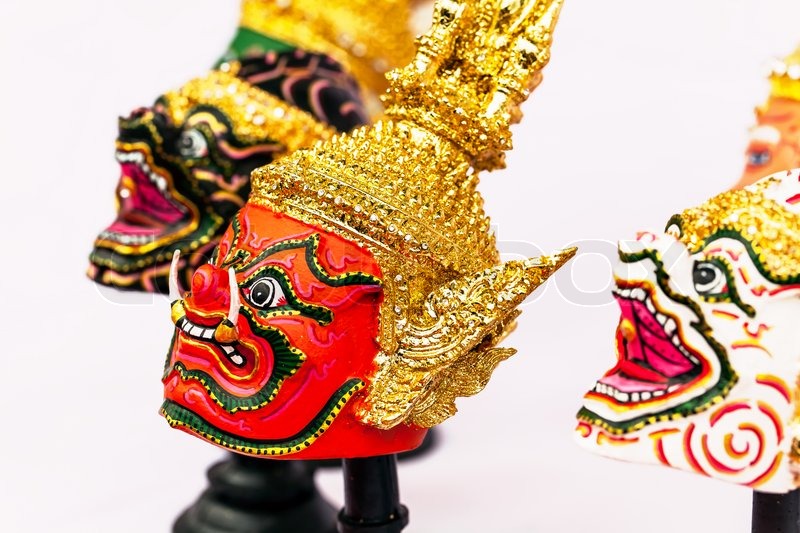 Native Thai stylegiant mask | Stock image | Colourbox