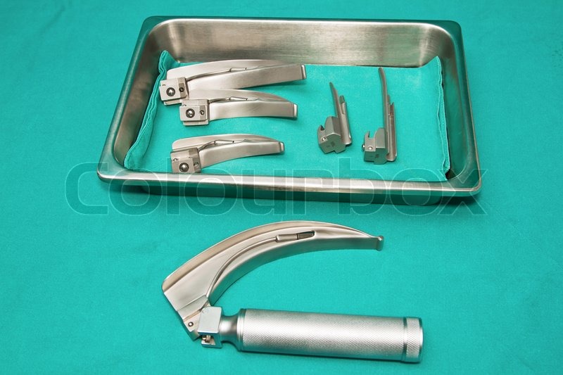 Laryngoscope , surgical instrument on ... | Stock image | Colourbox
