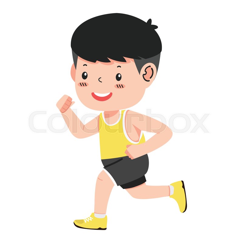 Boy Running Clip Art