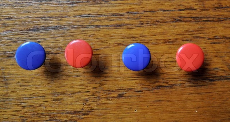 Collection of various pushpins on ... | Stock image | Colourbox