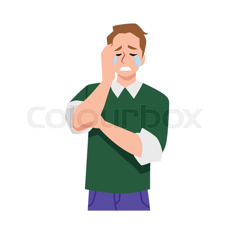 Man Crying Clip Art
